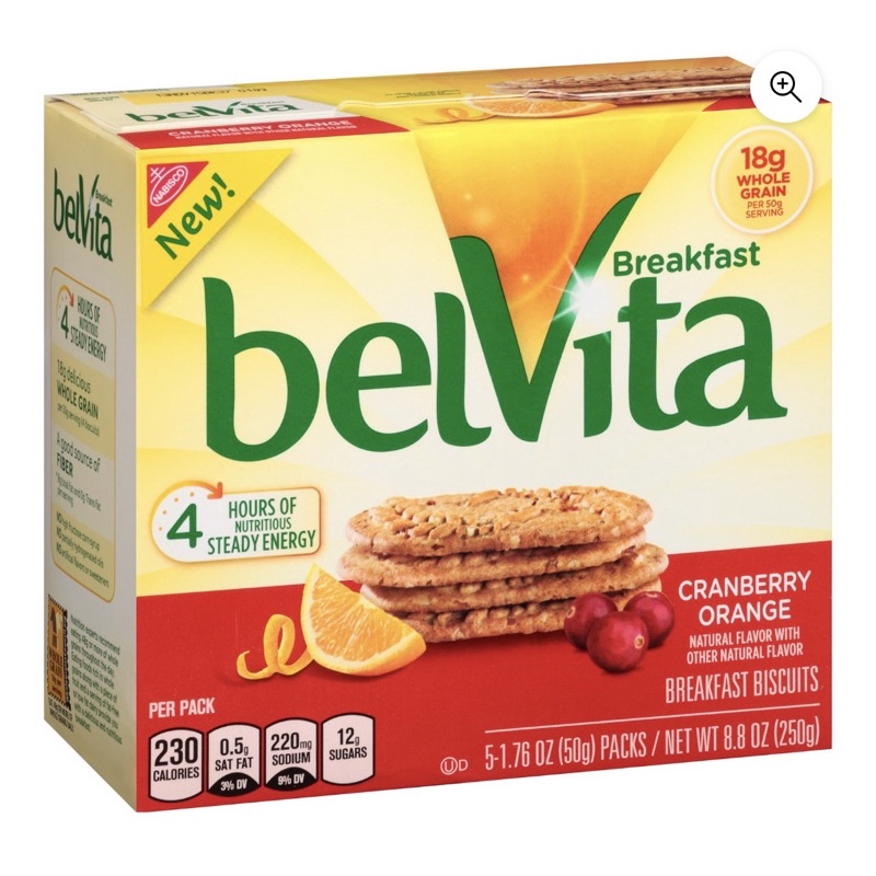 belVita Cranberry Orange Breakfast Biscuits 5 Packs (4 biscuits per ...