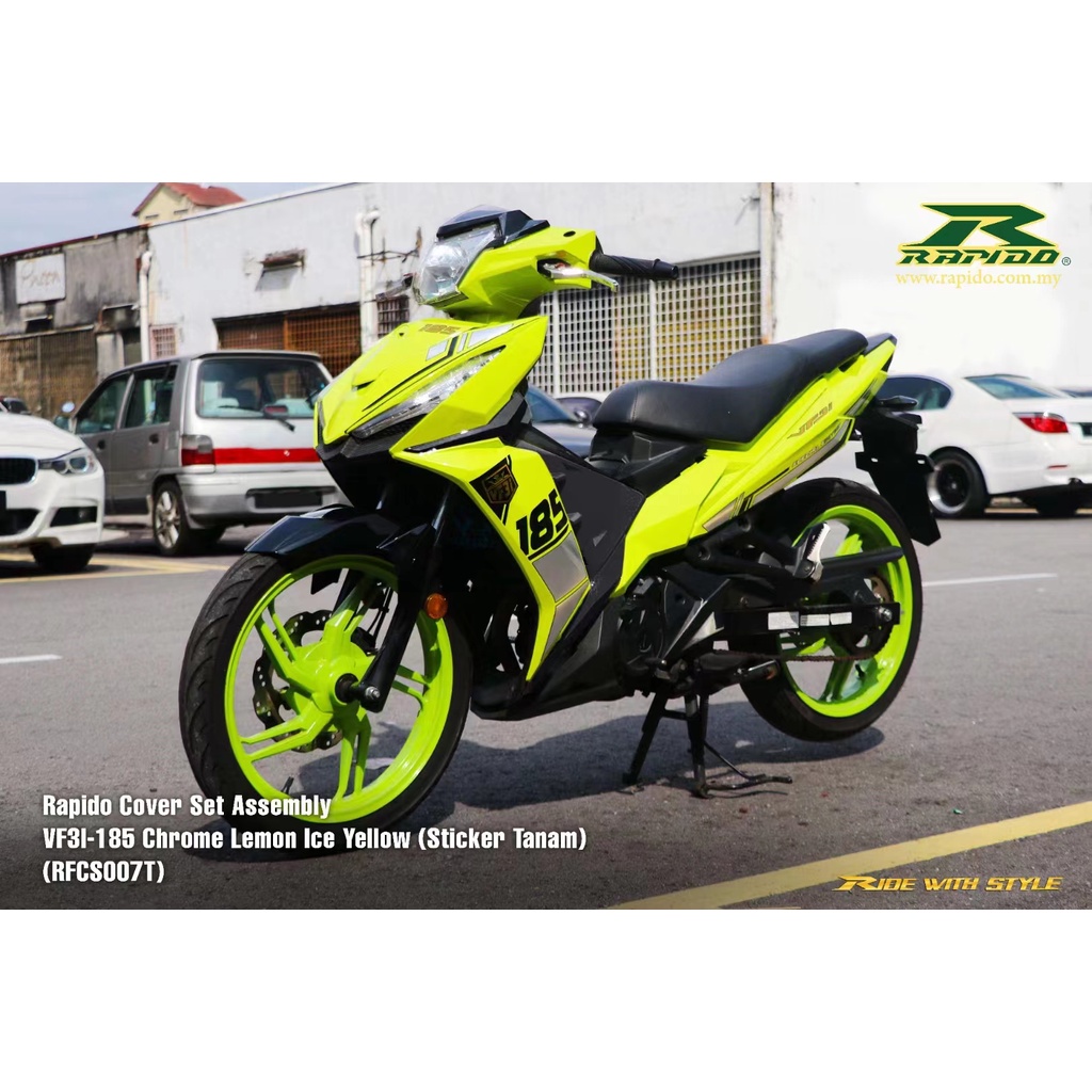 Rapido Cover Set VF3i SYM 185 Chrome Lemon Ice Yellow White Green ...