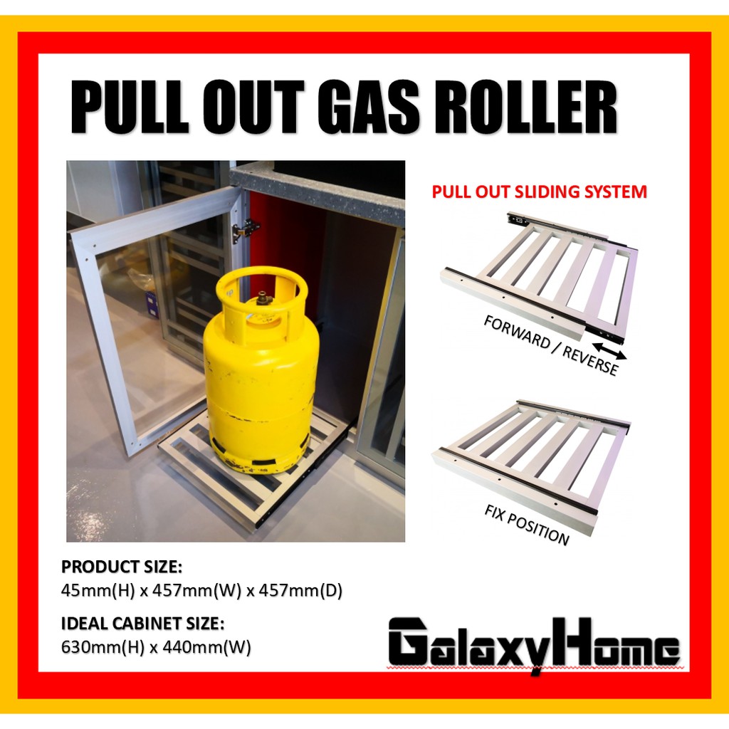 HEAVY DUTY 18" KITCHEN CABINET SILVER COLOUR GAS ROLLER SINGLE ...
