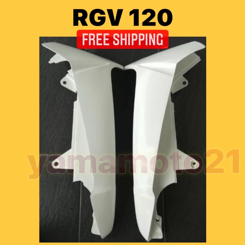 SUZUKI RGV 120 RGV120 RGS RG110 RG 110 SPORT LEGSHIELD KEPOK PUTIH SIDE ...