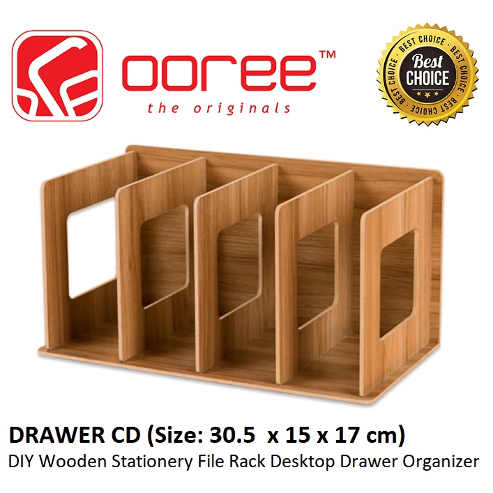 DIY WOODEN STATIONERY FILE RACK DESKTOP DRAWER ORGANIZER PEN PENCIL ...