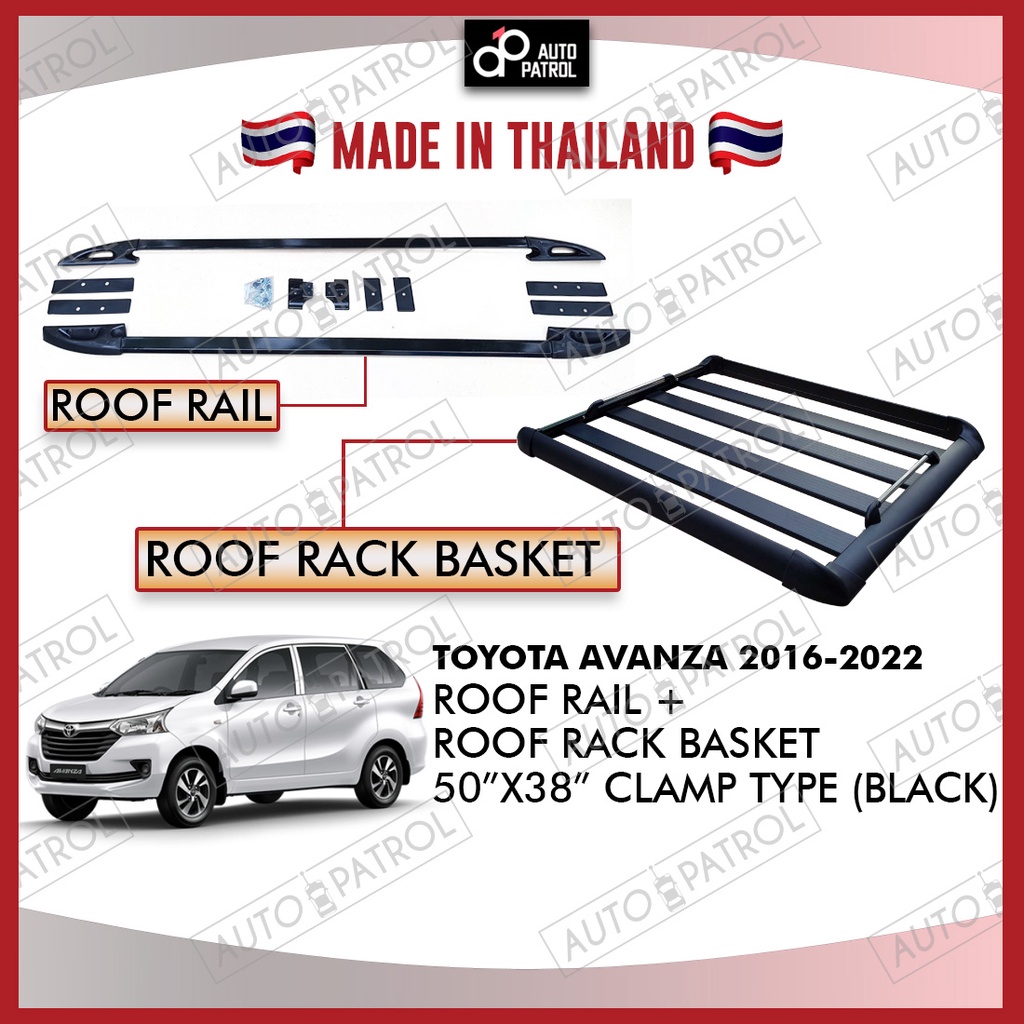 TOYOTA AVANZA 324 2016-2022 Roof Rack Carrier 50"x38" & Roof Rail ...