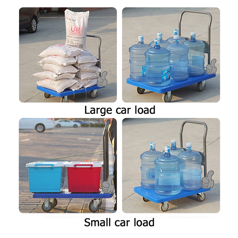 【Ready】Portable Trolley 150KG/500KG/1000KG Hand Truck PVC Foldable Iron ...