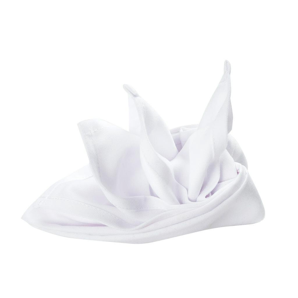 Cottage Yarn Plain White Spun Polyester Table Napkins 51x51cm Pack of 2 ...