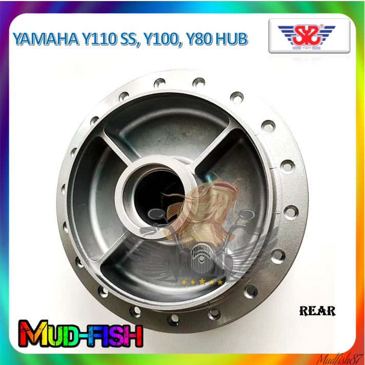 SYS YAMAHA Y100, Y80, YSS 110 REAR HUB (SILVER | BLACK) | Shopee Malaysia