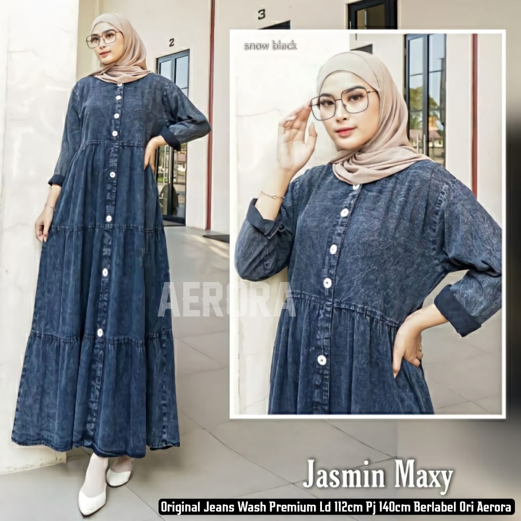 Aerora Adult Gamis Clothes Latest Women's Denim Jens Jeans 2025 Modern ...
