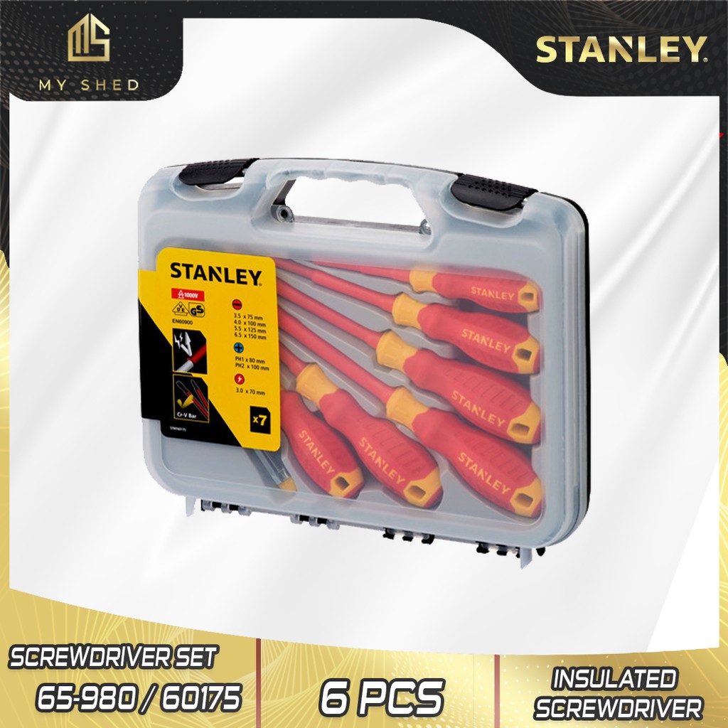 STANLEY STMT60175 6 Pcs Insulated VDE Screwdriver Set ( 65980 , 60175 , 65-980 ) | Shopee Malaysia