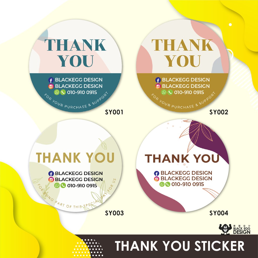 [MURAH GILER] Thank You Sticker / Sticker Terima Kasih/ Sticker Label ...