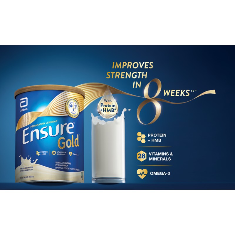 Ensure Gold Milk Powder - Vanilla/wheat/coffee 800g | Shopee Malaysia