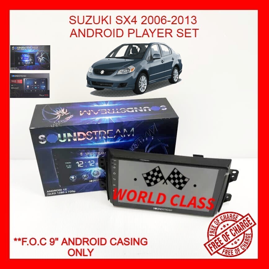 SUZUKI SX4 2006-2013 SOUNDSTREAM 9" ANDROID IPS PLAYER FULL HD SCREEN ...