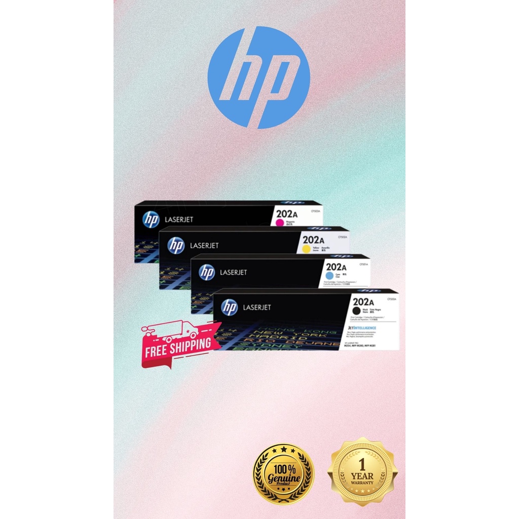 HP 202A CF500A/CF501A/CF502A/CF503A B/C/Y/M ORIGINAL LASERJET TONER ...
