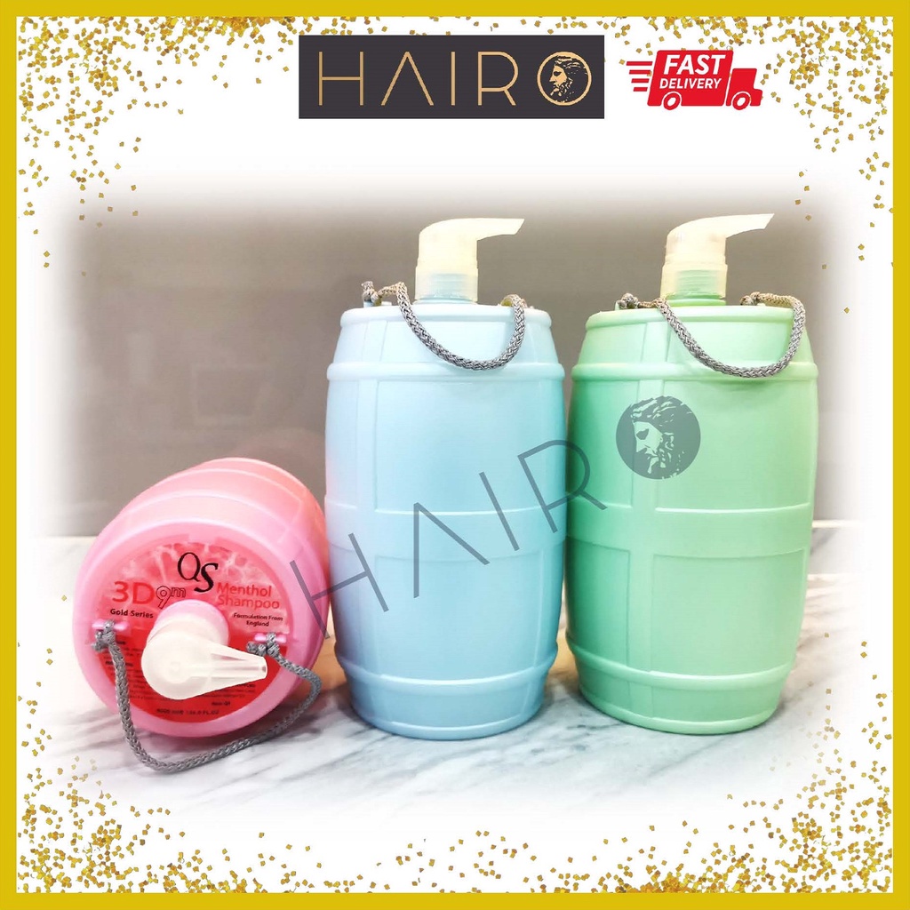 QS Professional Salon Drum Gallon Shampoo/ Menthol Shampoo/ Conditioner ...