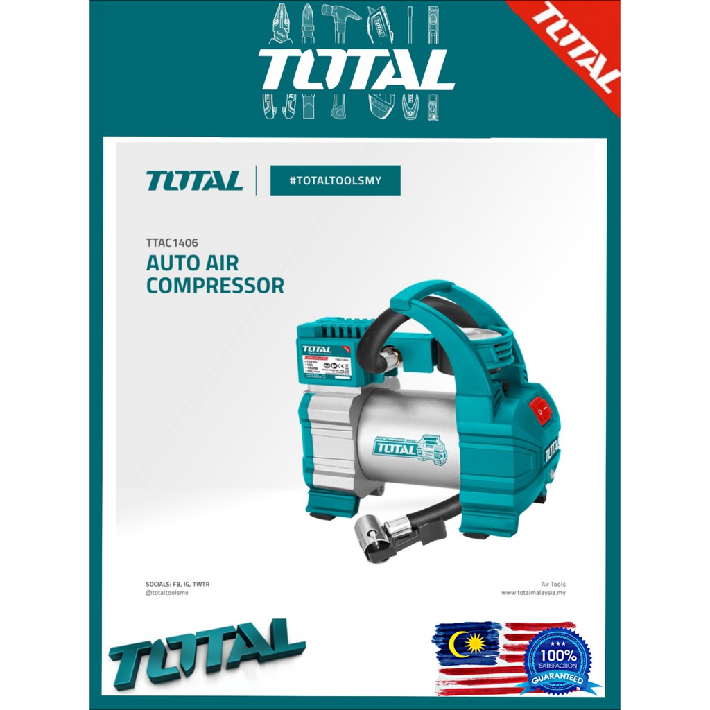 TOTAL Auto Air Compressor TTAC1406 | Shopee Malaysia