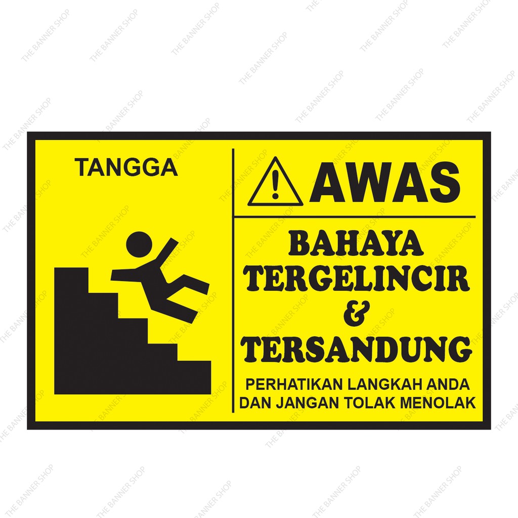 AWAS Sticker Board, Sign Keselamatan, untuk Contruction Site, Sekolah ...