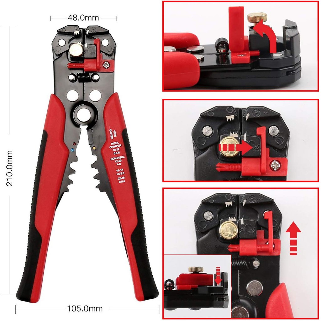 Automatic Wire Stripper 5 In 1 Wire Crimper Wire Cutter Wire Clamp ...