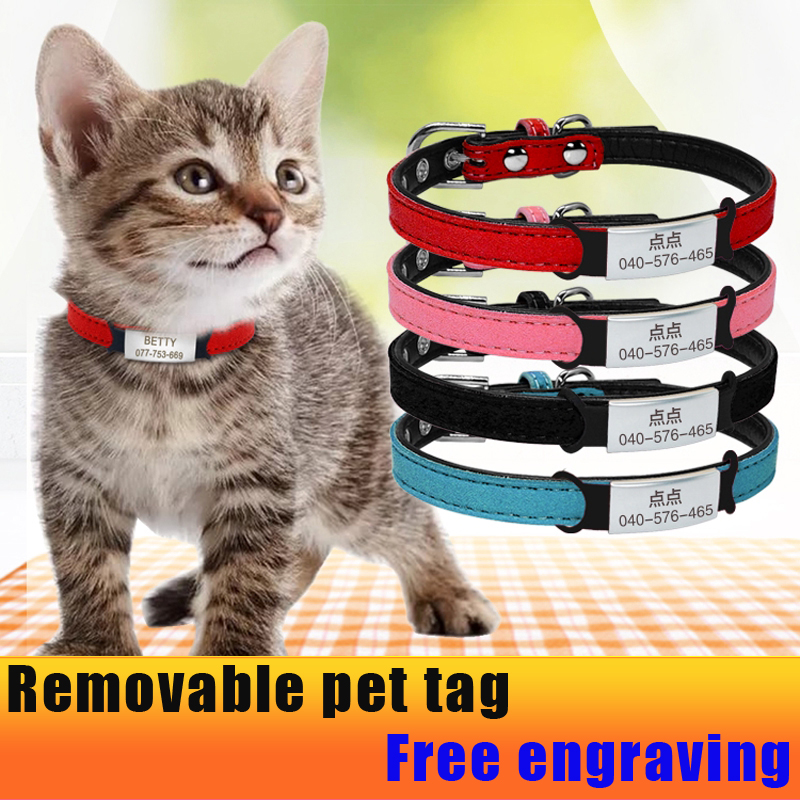 cat collar free engraving anti-lost tag small dog supplies Chihuahua ...