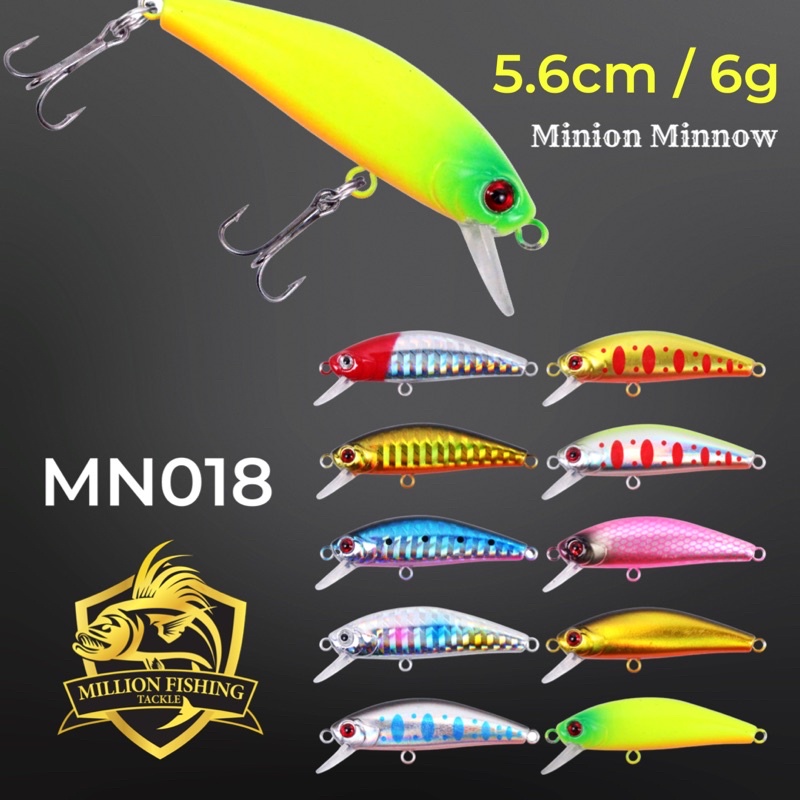 【MN018】Minion Sinking Minnow 5.6cm/6g Savior 50s Gewang Killer Peacock ...