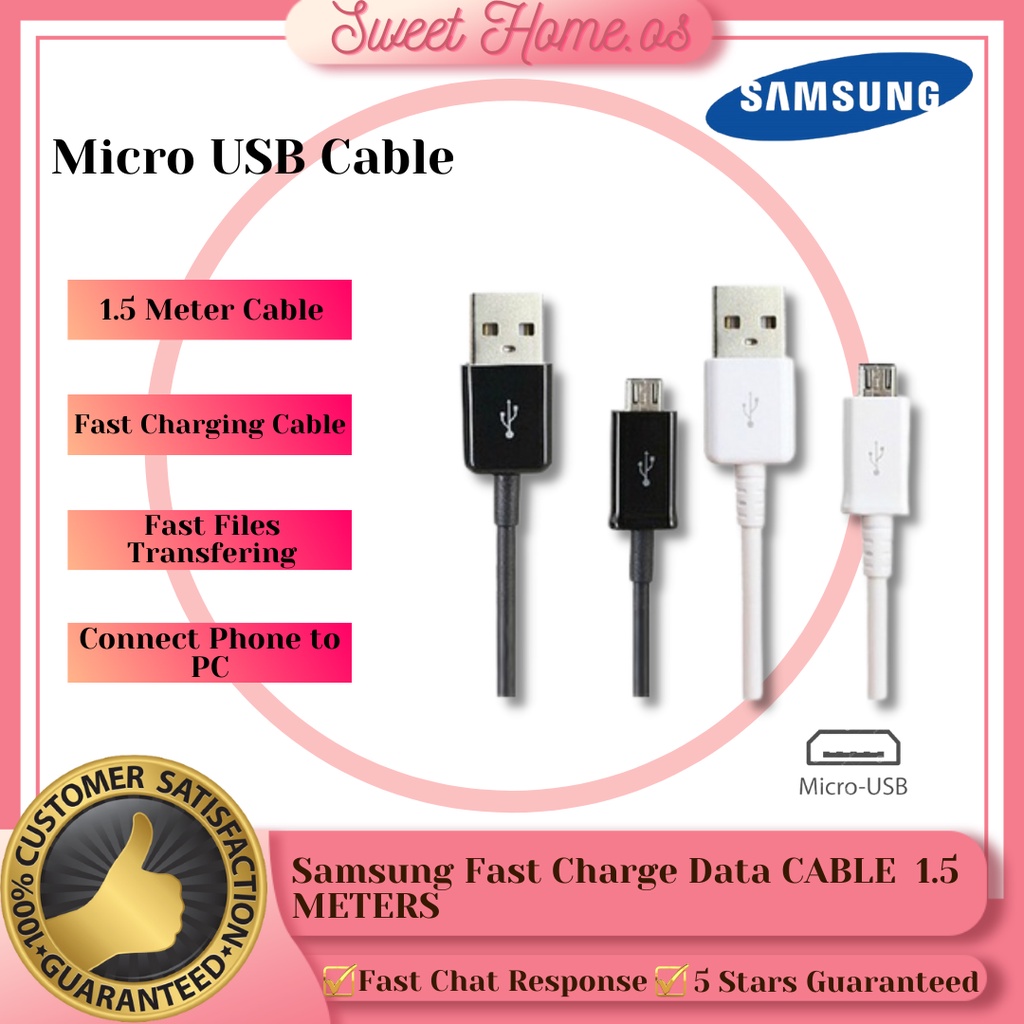 Samsung Fast Charge Data CABLE 1.5 METERS (IMPORTED SET) | Shopee Malaysia
