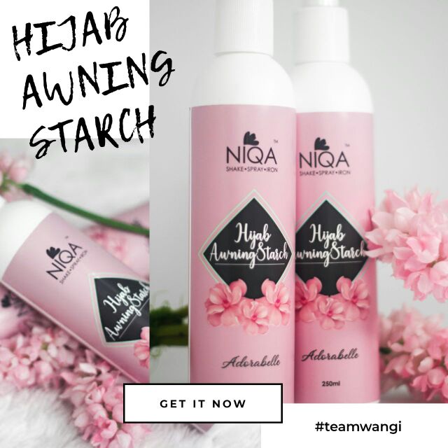 👍READY STOCK👍NIQA HIJAB AWNING STARCH 250ML SPRAY PENGERAS TUDUNG ...