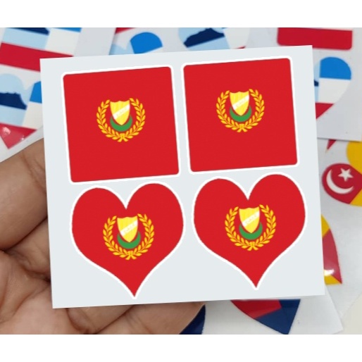 Sticker Pipi Bendera Malaysia Merdeka Face Flag Tattoo Waterproof FAST ...