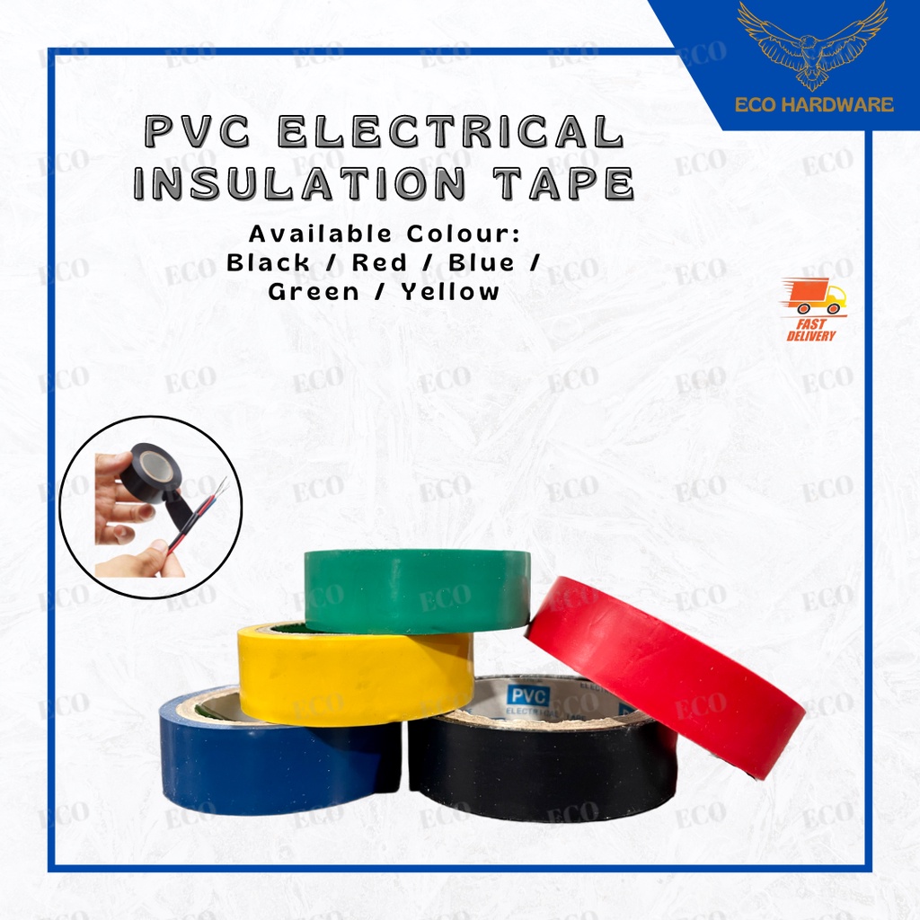 PVC Insulation Tape Strong Adhesive Electrical Wayar Wiring Wire Tape ...