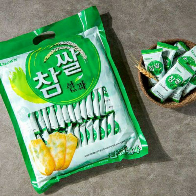 [CROWN] Korean snack Korean cracker Chamssal Sengua Rice Cracker 115g ...