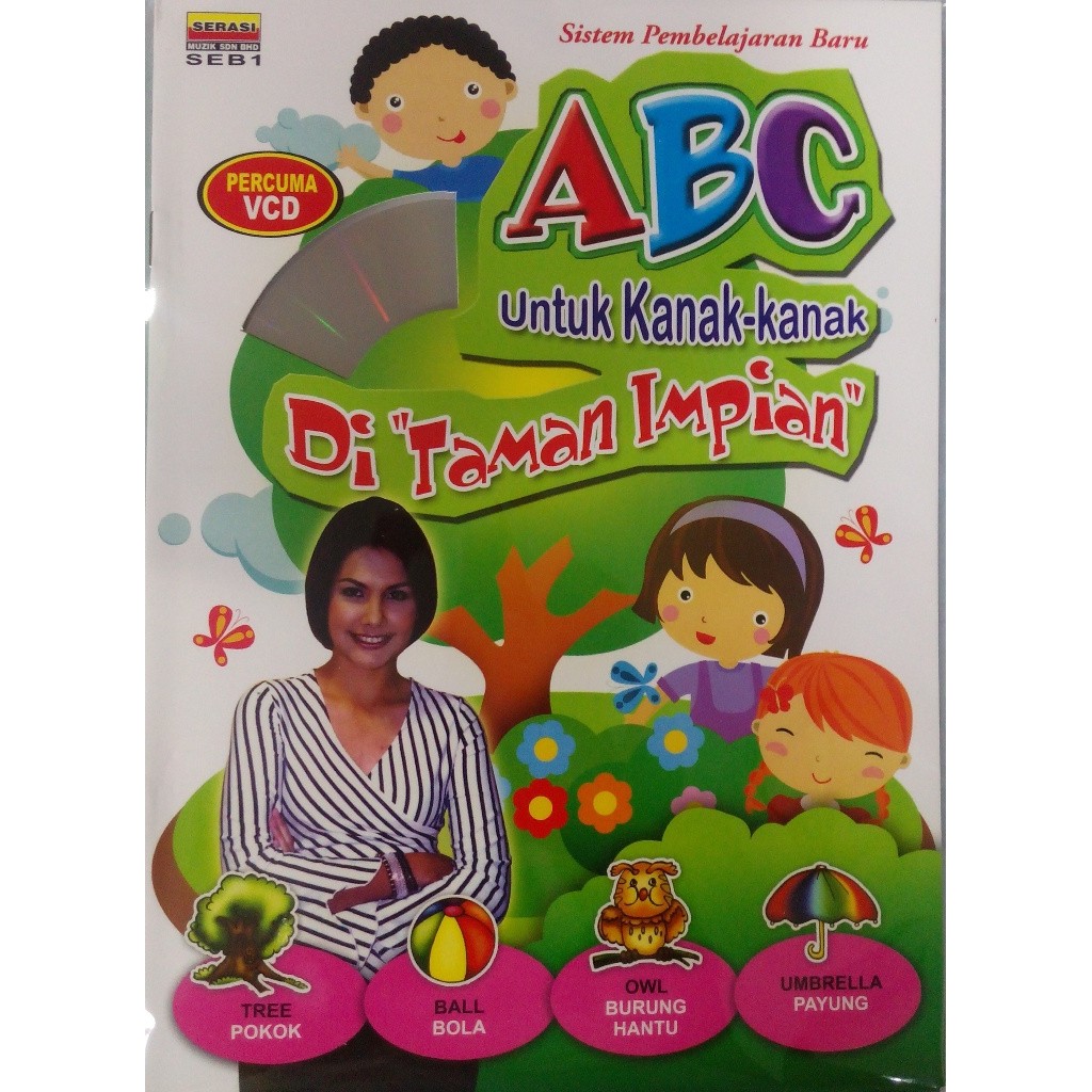 ABC Untuk Kanak-Kanak Di Taman Impian VCD With Book | Shopee Malaysia