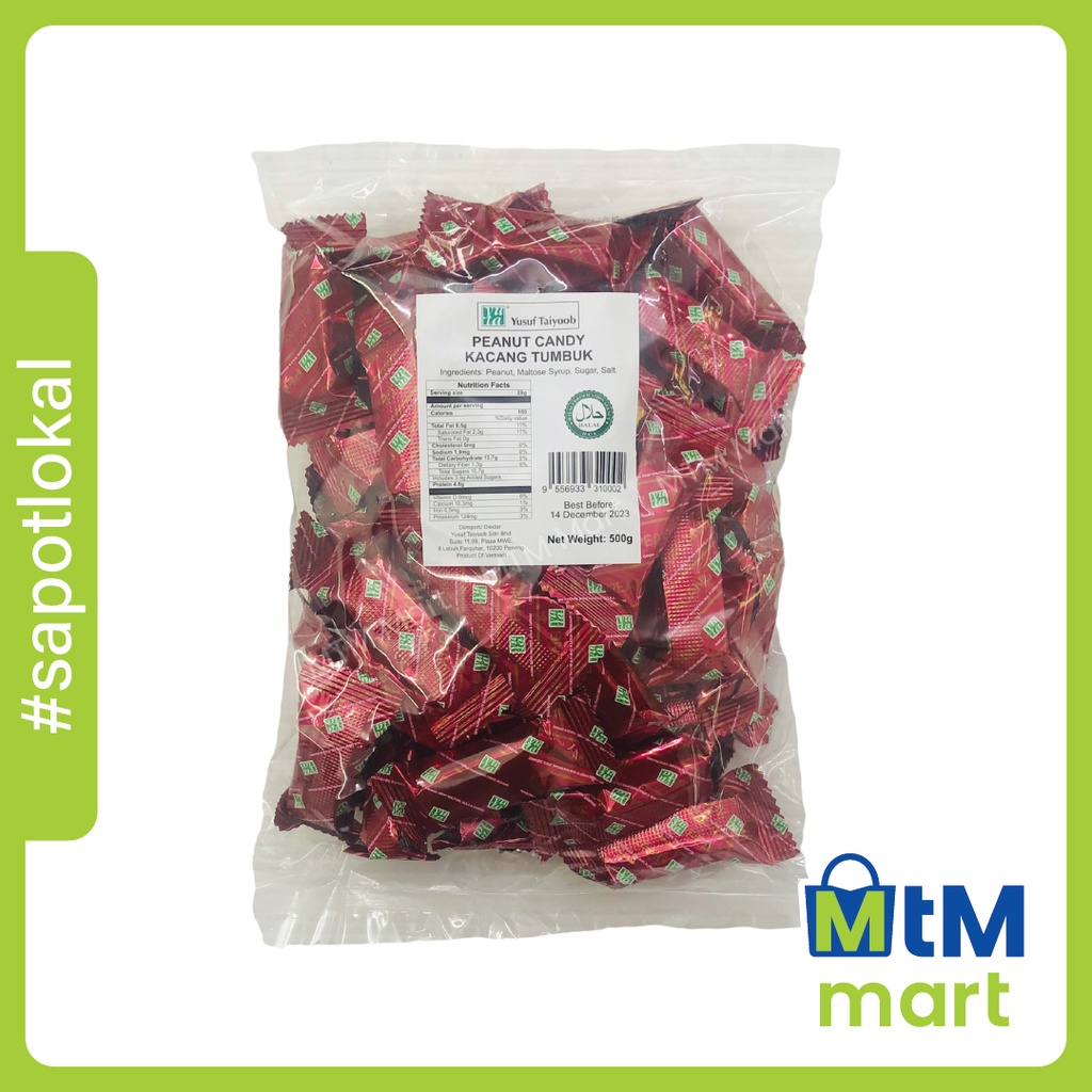 Yusuf Taiyoob Kacang Tumbuk (Peanut Candy) 500gm [MTM Mart] | Shopee ...