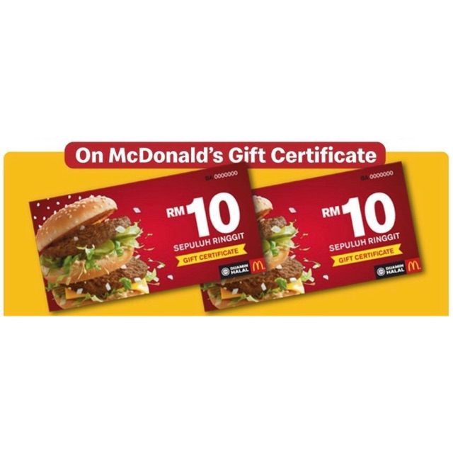 McDonald’s RM10 Cash Voucher | Shopee Malaysia