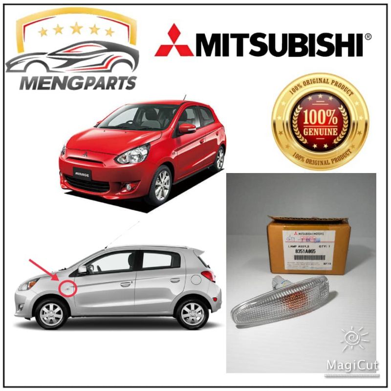 💯ORIGINAL MITSUBISHI MIRAGE A03A MUDGUARD SIGNAL LAMP, FANDER LAMP RH ...