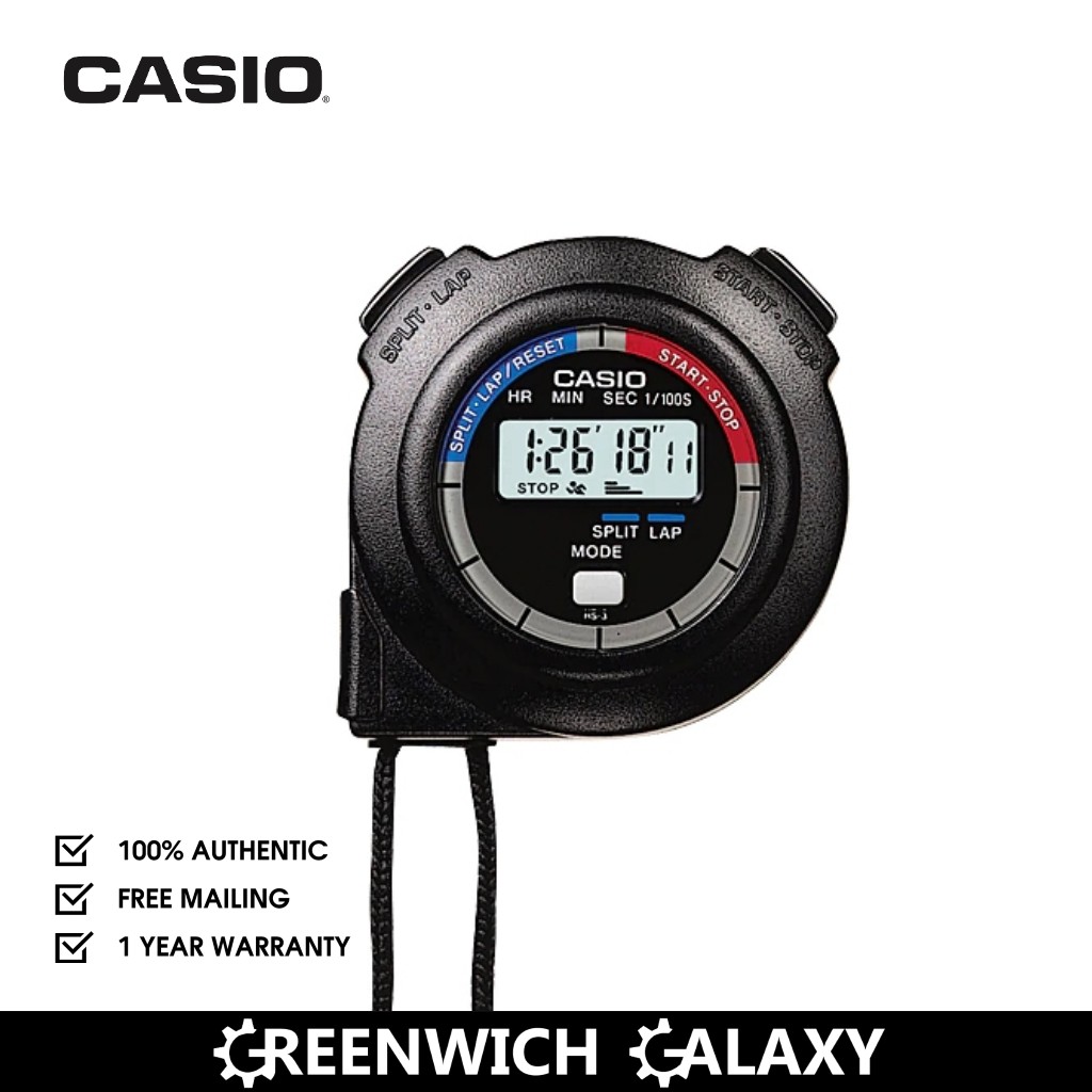Casio Black Stopwatch (HS-3V-1R) | Shopee Malaysia