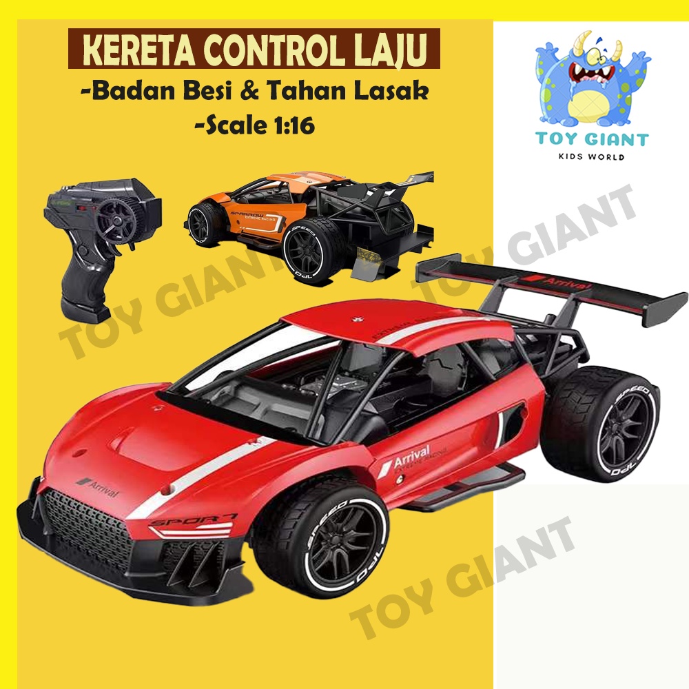Kereta Control Drift 2.4Ghz 2WD Badan Besi Tahan Lasak Scale 1:16 Rc ...