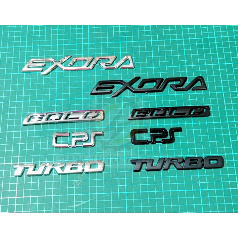 PROTON EXORA / BOLD / TURBO REAR BONNET BADGE/EMBLEM/LOGO/WORDING ...