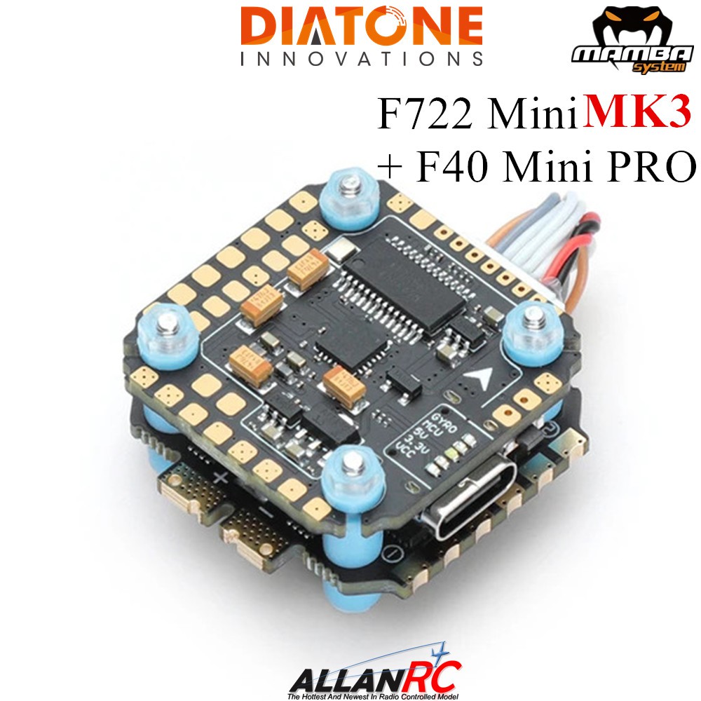 Diatone MAMBA Basic (20X20) F722 Mini MK3 Betaflight FC & F40 Mini Pro ...