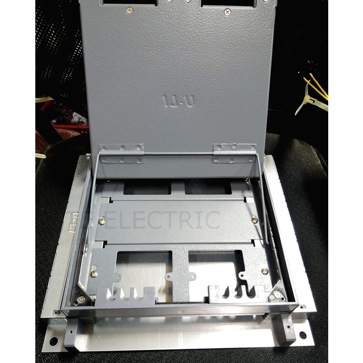 UNDERFLOOR JUNCTION / SERVICE OUTLET BOX 3 COMPARTMENT ALUMINIUM (250 X ...