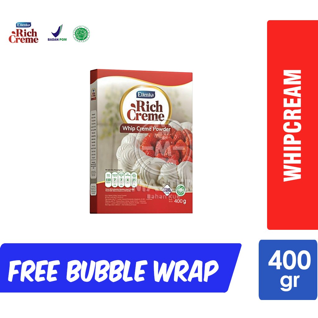 Whip Cream Powder Rich Creme / Whipping Cream Powder [400gr] | Shopee ...