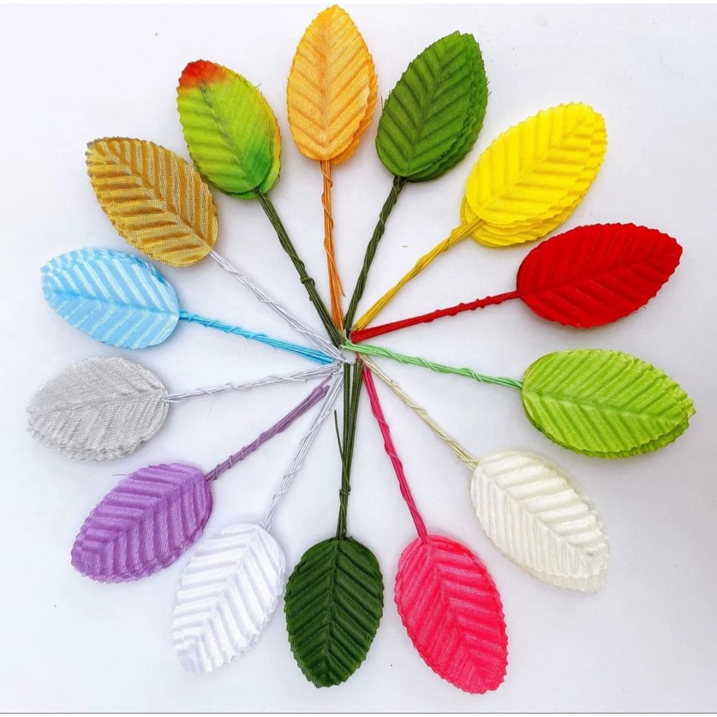 Daun Rose 10pcs(set) / Daun Bunga Rose / Artificial Flower Leaf ...