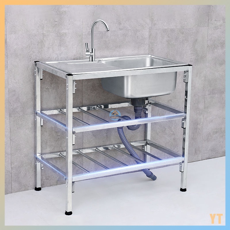 Kitchen stainless steel suit bracket basin sink water bucket basin ...