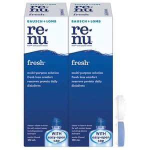 Bausch + Lomb Renu Fresh Multi-Purpose Solution Travel Pack (2x120ml ...