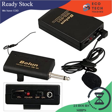 C36 Bolun wr-601 microphone transmitter receiver set with microphone ...