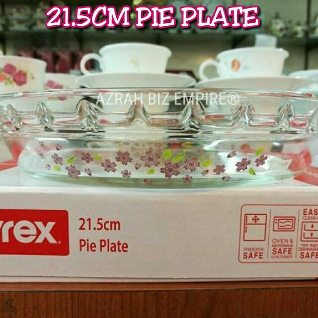 HOT! 21.5CM PYREX PIE PLATE / MANGKUK KACA PYREX / PYREX BUFFET / TRAY ...