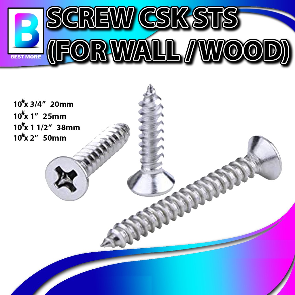 SCREW SSK STS 10# (FOR WALL/WOOD) | Shopee Malaysia