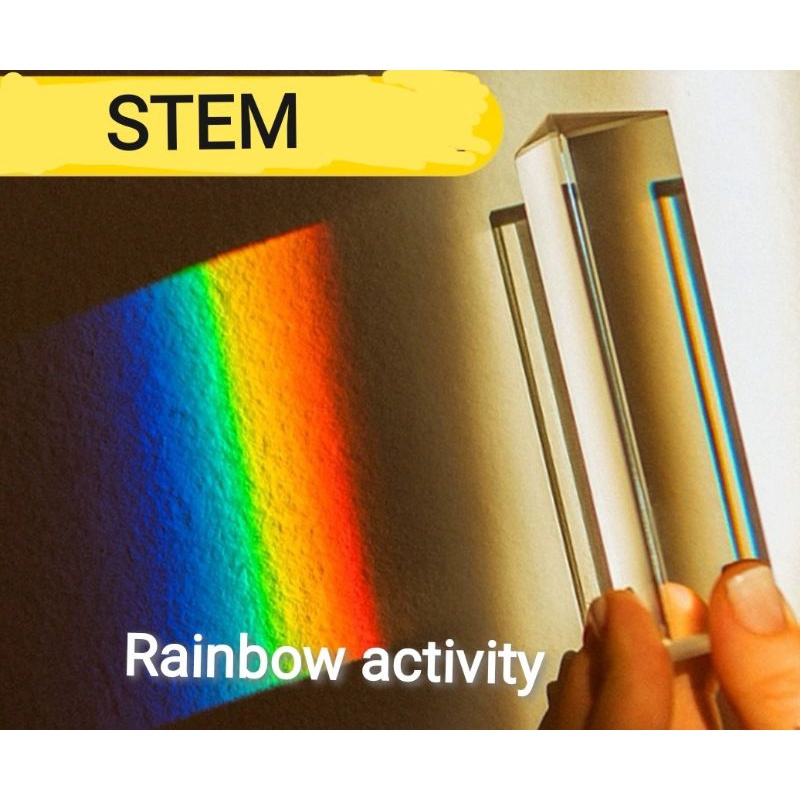 🇲🇾 Ready stock! Rainbow Prism STEM Glass Reflecting Triangle Prism ...