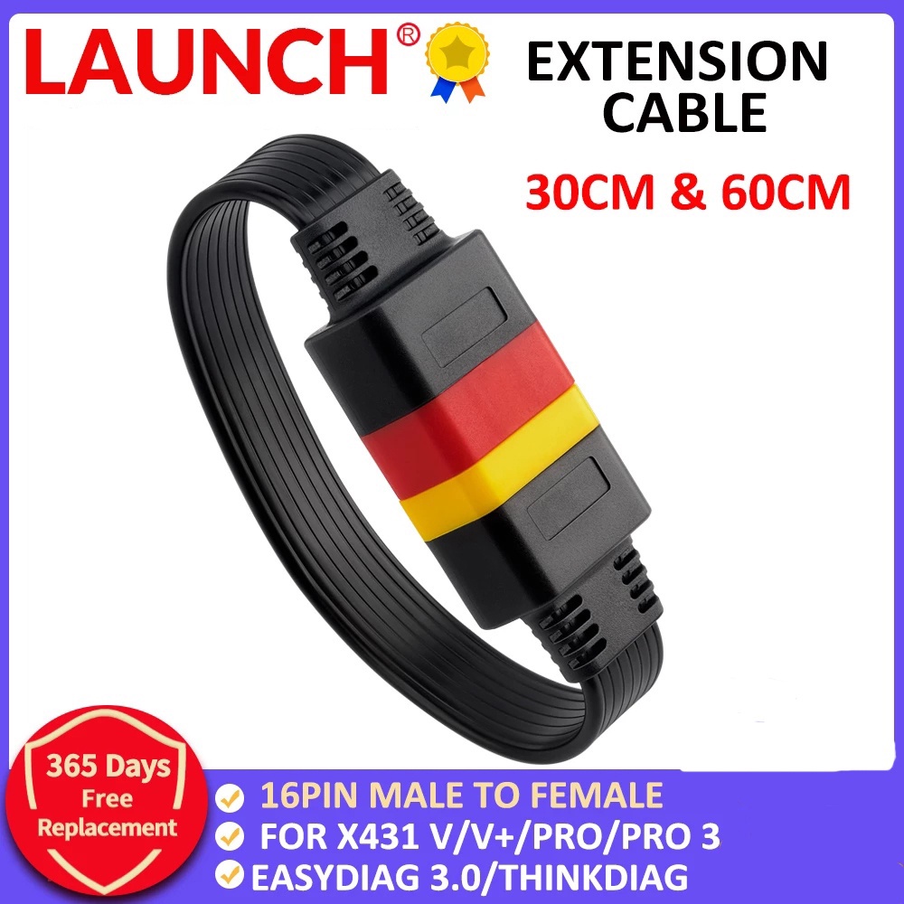 OBDII Extension cable 16 Pin Male To Female for thinkdiag Easydiag BD2 ...