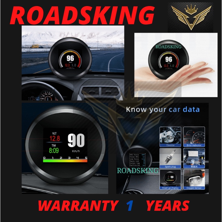 ROADSKING ARUZ MYVI CITY VIOS VIGO REVO OBD+GPS OBD2 Meter Digital ...