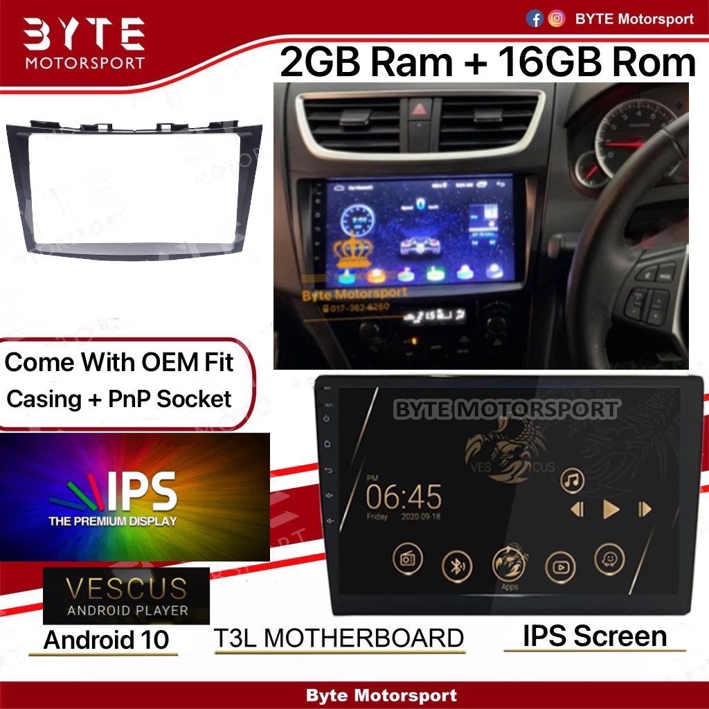 🦂VESCUS 🦂[2+32] 🇲🇾 Android Player Proton Ertiga 🎁Free AHD Camera🎁 T3L 🥈Android 10🥈IPS Screen ...