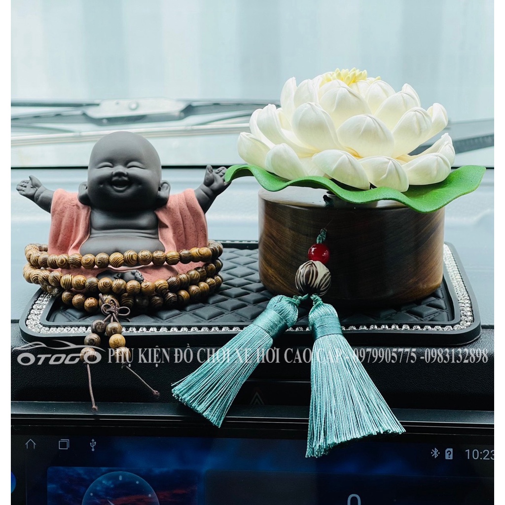 Little Monk for Car Dashboard, Happy God Statue Set (with real photos ...