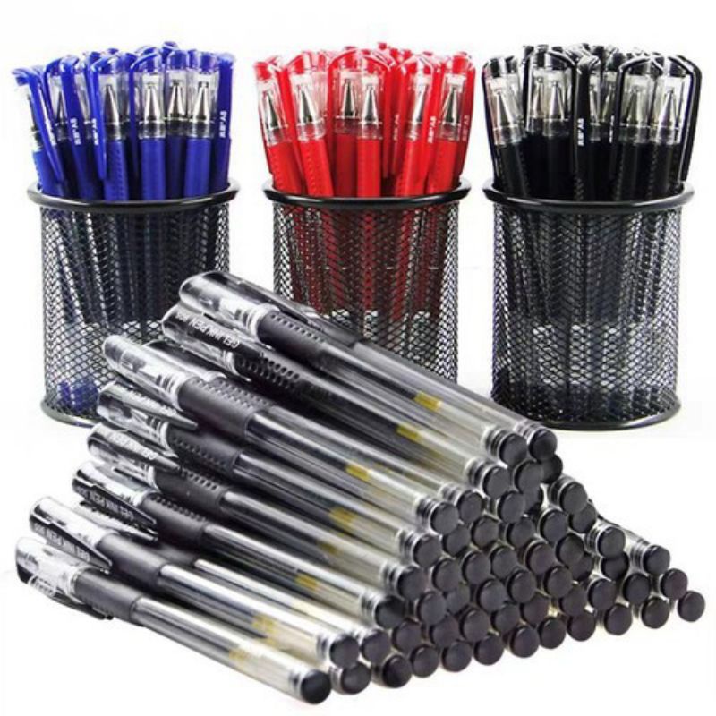 Set of 100 Office Ballpoint Pens 0.5mm Even Ink with Beautiful ...