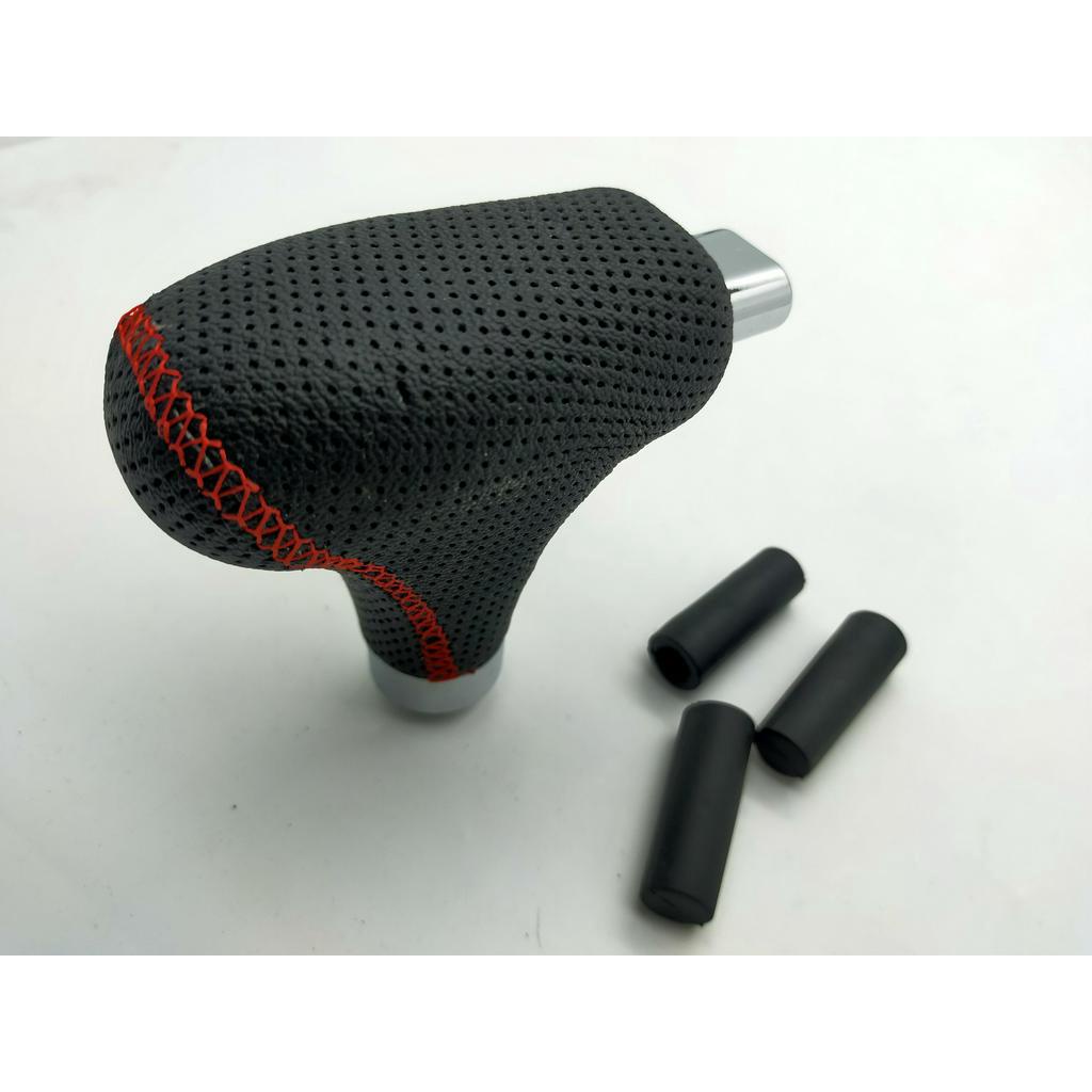 Auto Car Gear Shift Knob Modified Leather Gear Knob (BLACK RED) MOMO ...
