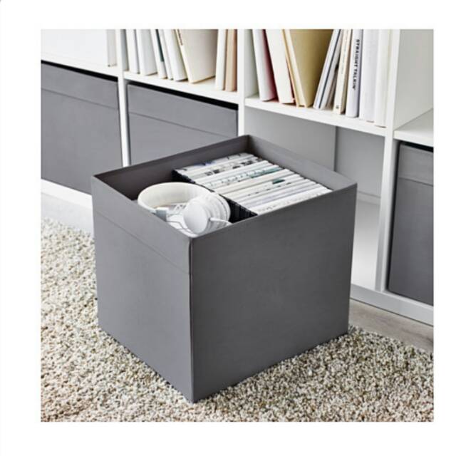 Ikea Drona 33x38 X 33cm Dark Gray Storage Box | Shopee Malaysia